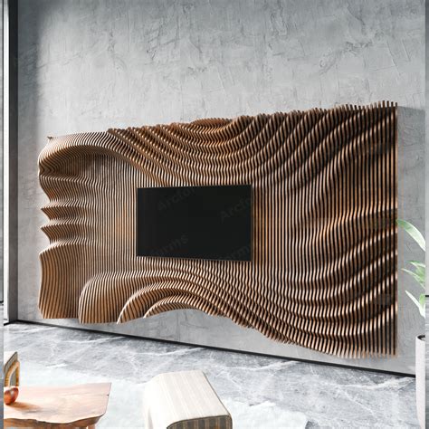 Parametric Wall Decor Tv Unit Behance