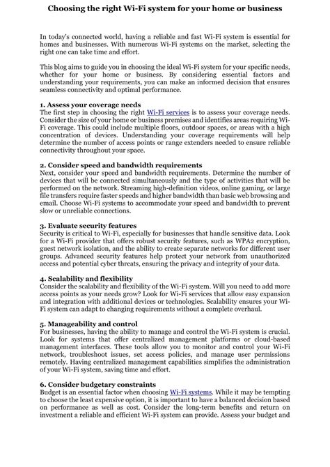 PPT Choosing The Right Wi Fi System For Your Home Or Business PowerPoint Presentation ID