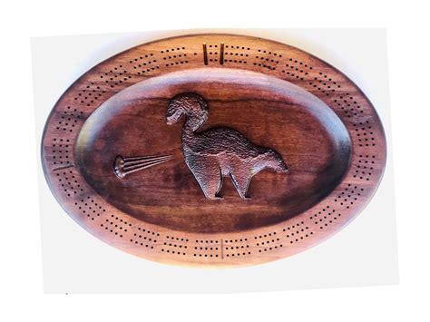 Skunk Cribbage Board Personalized Custom Customized Etsy