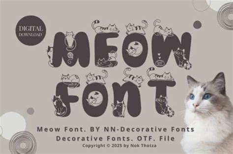 meow decorative font free font