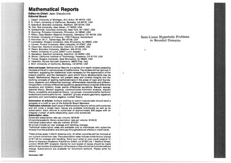 pdf semi linear hyperbolic problems in bounded domain