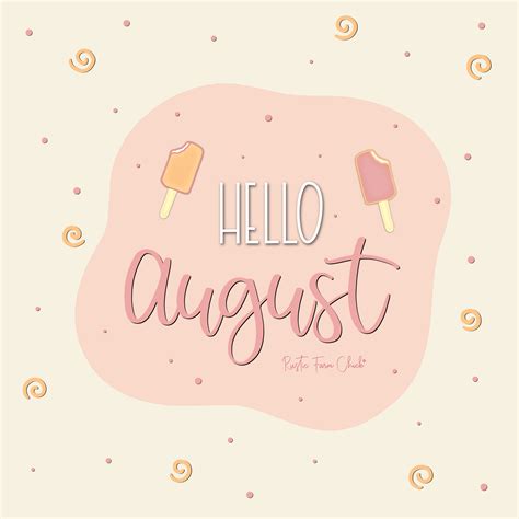 Hello August Hello August August Wallpaper Whimsical Art
