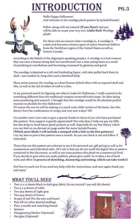 Wendigo Cryptid Plush Pattern And Tutorial Pdf File Etsy