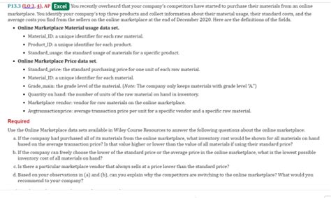 solved p13 3 l03 4 ap excel you recently overheard that