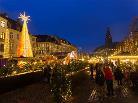Christmas Market In Copenhagen Denmark Editorial Photography Image