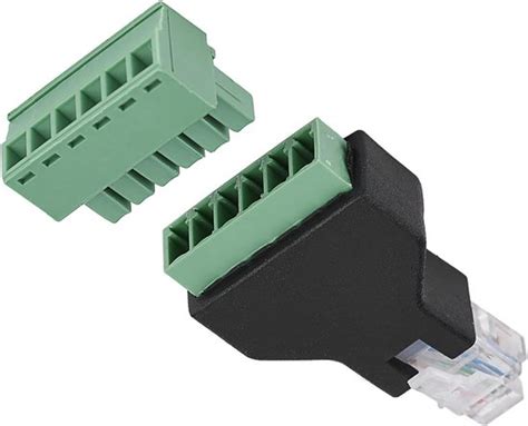 Rj12 6p6c Naar Schroefklem Adapter Verlengstuk Voor Ethernet Kabel Bol