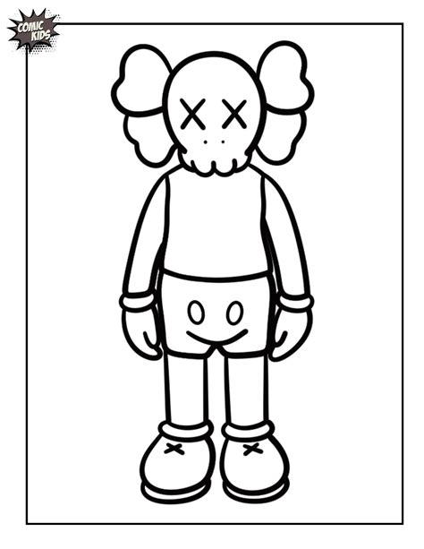 Kaws Flower Coloring Page