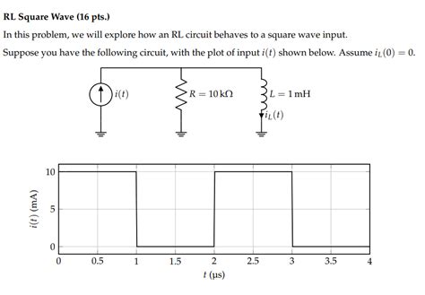 Rl Square Wave 16 Pts In This Problem We Will