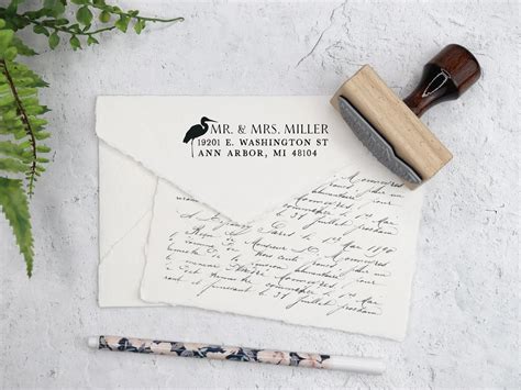 Crane Return Address Stamp Address Label Stamp 2 Inch A88