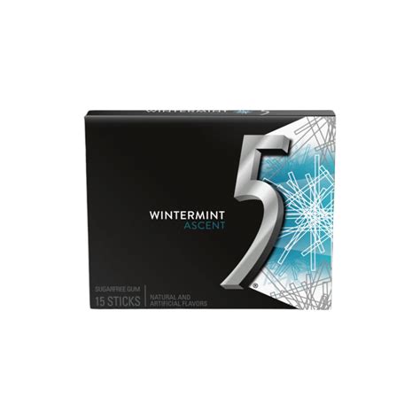 5 Gum Wintermint Ascent Sugarfree Chewing Gum 15sticks Chefsneed
