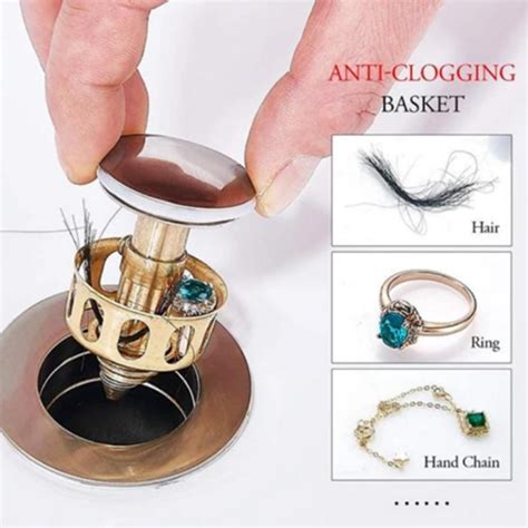 Brass Sink Bounce Core Stainless Steel Push Plug F Grandado