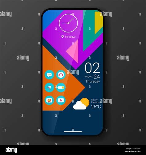Custom Widget User Interface Home Screen Stock Vector Image And Art Alamy