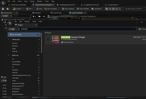 36 how to use the universal camera plugin in unreal engine