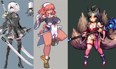 Create Nsfw Pixel Art Portrait Character Design Animation Pixelart By