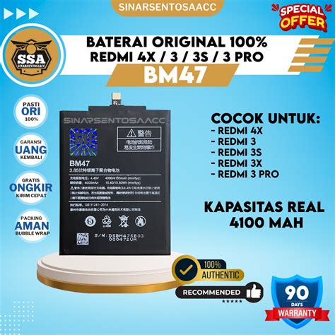 Jual Baterai Original Redmi X S X Pro Bm Bm Ori Hp Batrai Battery Batrei Batre