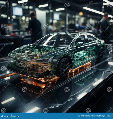 Ai Creates Images Engineers Are Assembling Car Parts Stock Illustration Illustration Of