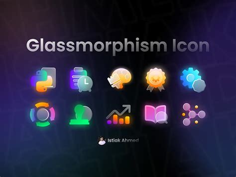 Glassmorphism Icon Pack Behance