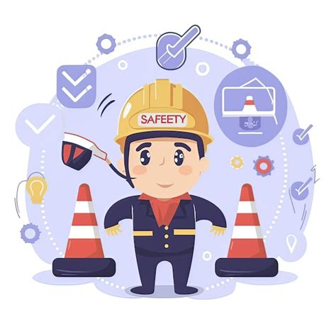 Ilustración Vectorial De Seguridad Protección Civil Y Seguridad En El