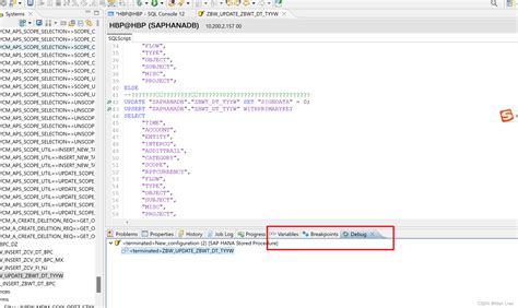 hana 存储过程 procedures debug csdn博客