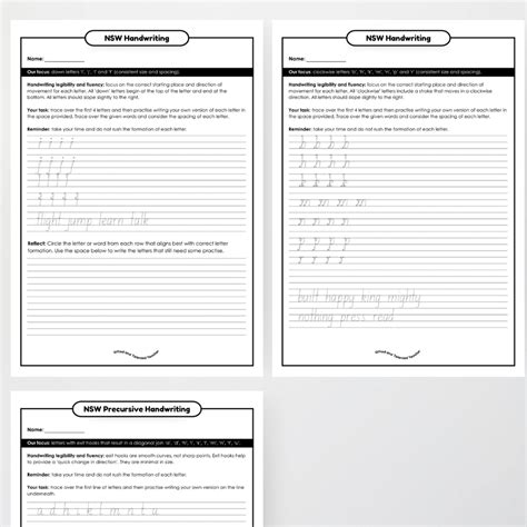Stage 2 Nsw Instructional Sequence Handwriting Activities Ted And