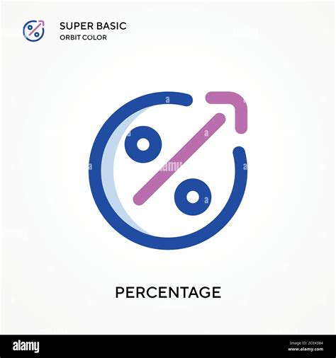 Percentage Super Basic Orbit Color Vector Icon Illustration Symbol Percentage Super Basic Orbit Color Vector Icon Illustration Symbol