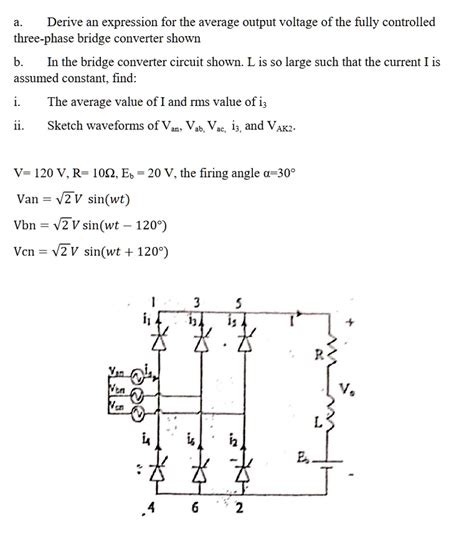 solved a derive an expression for the average output voltage of the
