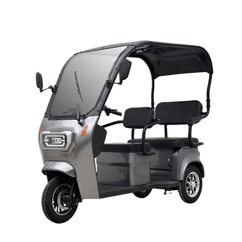 Three Wheel Electric Mini Scooter Tricycle With Roof For Adult Red