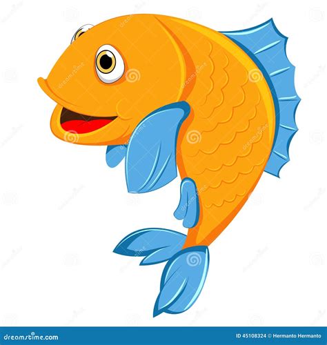 Cute Fish Smile Stock Vector Illustration Of Isolated 45108324