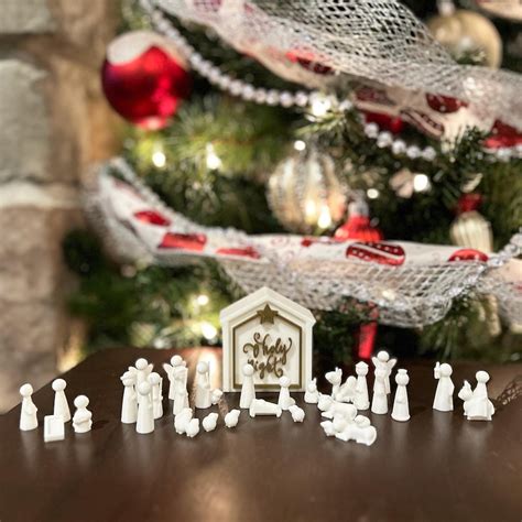 Gold Nativity Set Mini Etsy