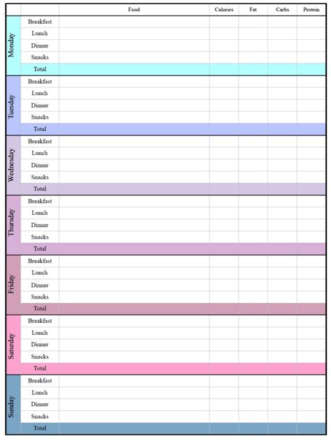 Free Keto And Low Carb Meal Tracker Printables Printable List Of
