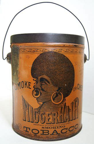 Rare Early Black Americana Nigger Hair Brand Tobacco Tin 1910 Taxstamp