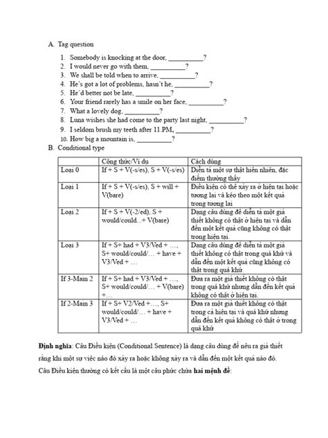 review tag question conditional type0123 pdf