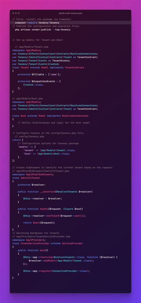 How To Implement Multi Tenancy In Laravel Arham Natiq Posted On The