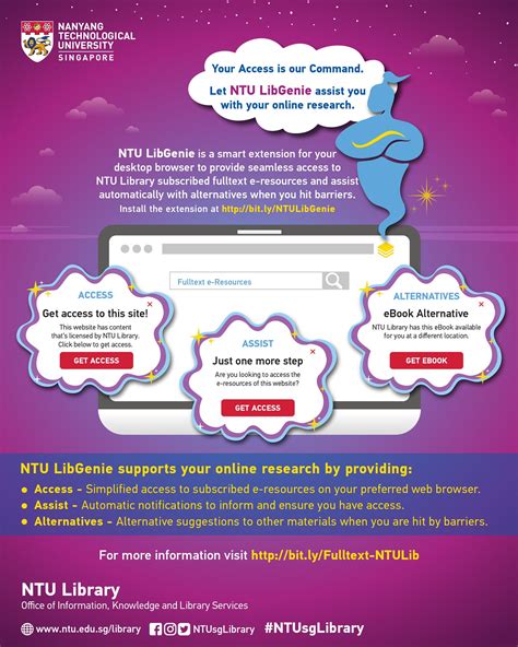 ntu library on twitter ntu libgenie🧞‍♂️ ⠀ a smart library access