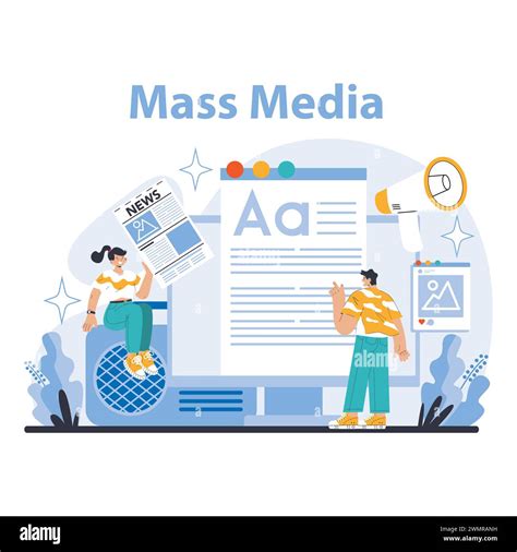 Mass Media Concept The Evolution Of Information Distribution And