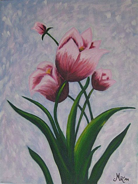 Dibujo A Lapiz De Tulipanes Tulipanes Dibujo Con Colores Y Efectos