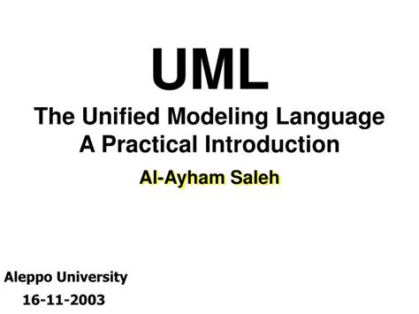 PPT UML The Unified Modeling Language A Practical Introduction PowerPoint Presentation ID