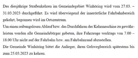Gemeinde Winhöring Straßenkehren 2023