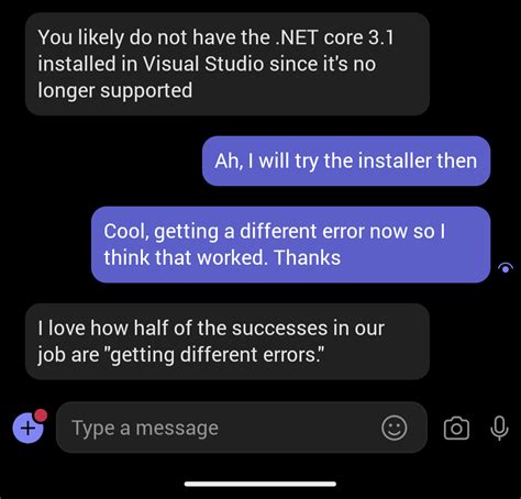 getting errors is success ·