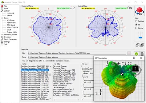 Antenna Pattern Editor 20 Update Support Ekahau Json Antenna File Format