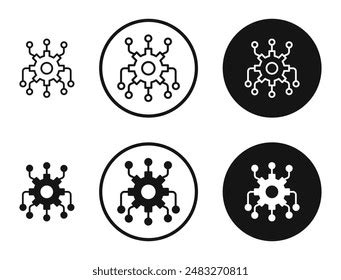 Algorithm Outlined Icon Vector Collection Stock Vector Royalty Free Shutterstock