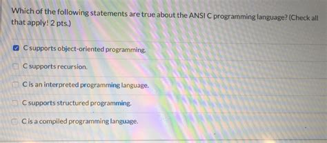 Solved Which of the following statements are true about the | Chegg.com