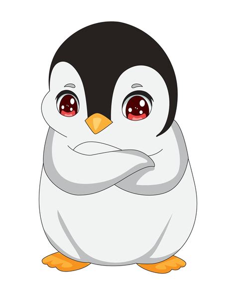 Cartoon Penguin Thinking With Folding Hands Animal Mascot 59533639