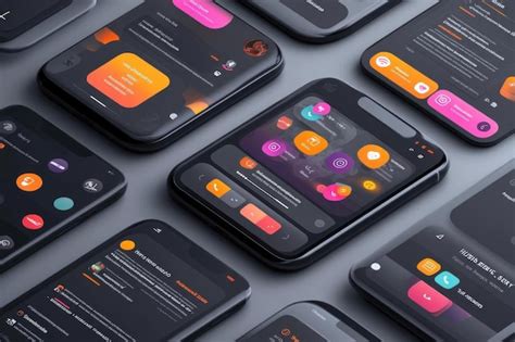 Dark Mode Phone Ui Design Premium Ai Generated Image