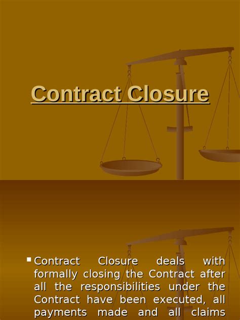 Contract Closure Leo Pdf Arbitration Customs