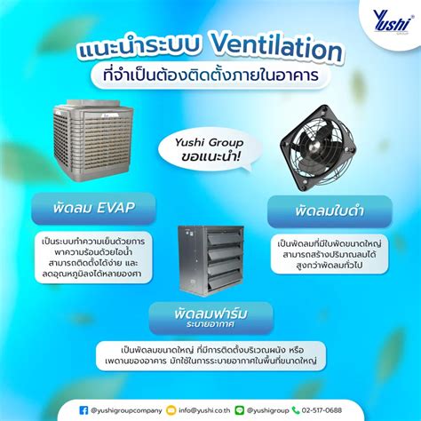 ระบบระบายอากาศในอาคาร จำเป็นไหม ทำไมถึงต้องให้ความสำคัญ บริษัท ยูชิ กรุ๊ป จำกัด Yushi Group