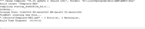 keil5 compile error fcarm output name not specified please check