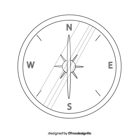 Compass Drawing Black And White Clipart Free Download