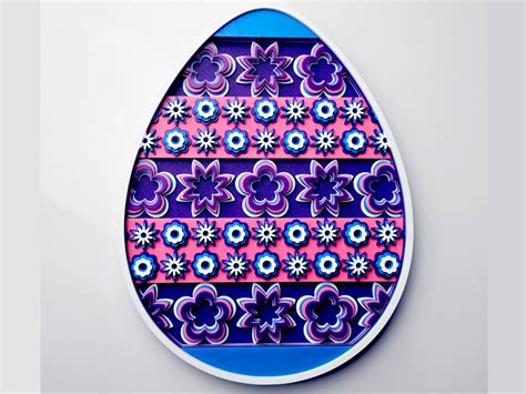 Easter Egg Dimensional Mosaic Plaque By W3r3wolv3s Makerworld