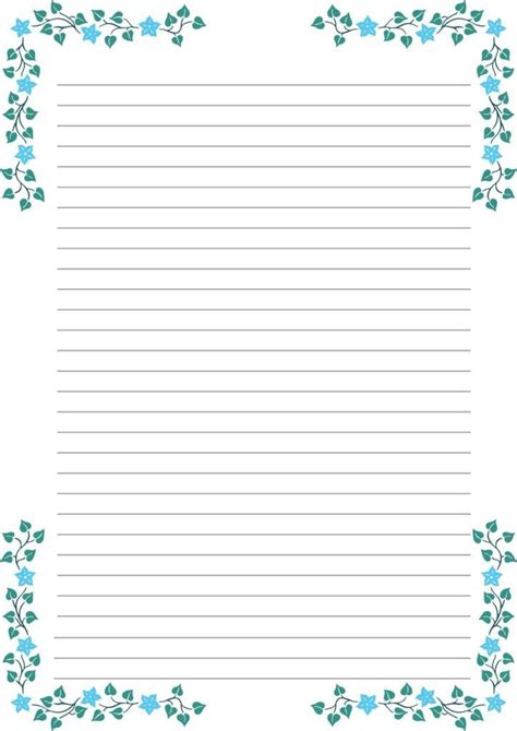 Free Printable A4 Writing Stationerysheet Pdf Pdf Writing Paper A4